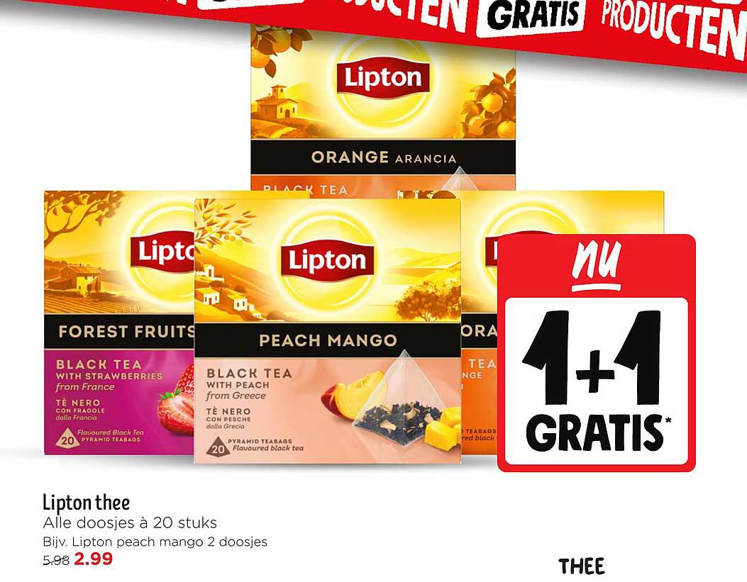 Lipton Thee Aanbieding bij Jumbo - FolderFeest.nl