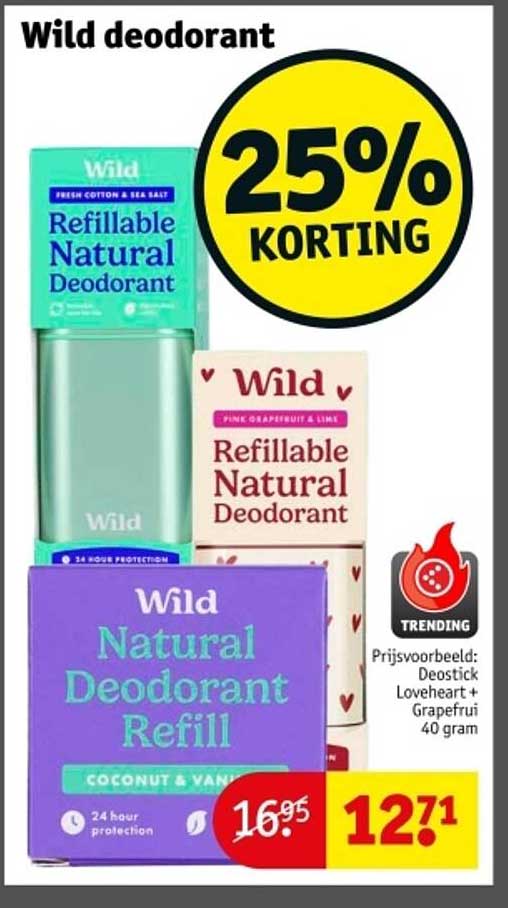 Wild Deodorant Aanbieding bij Kruidvat - FolderFeest.nl