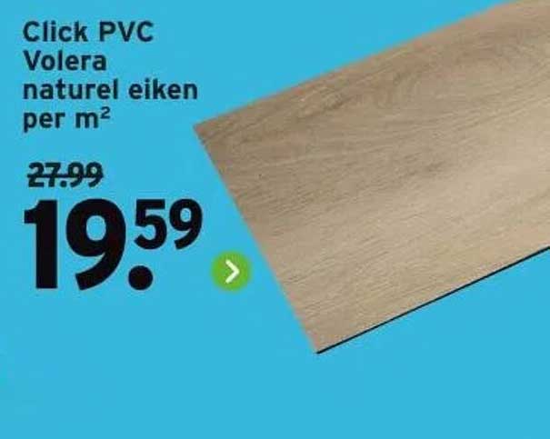Click Pvc Volera Naturel Eiken Per M² aanbieding bij GAMMA