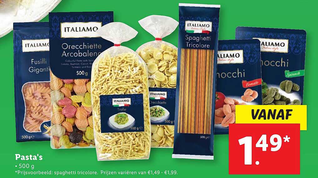 Pasta's Aanbieding bij Lidl - FolderFeest.nl
