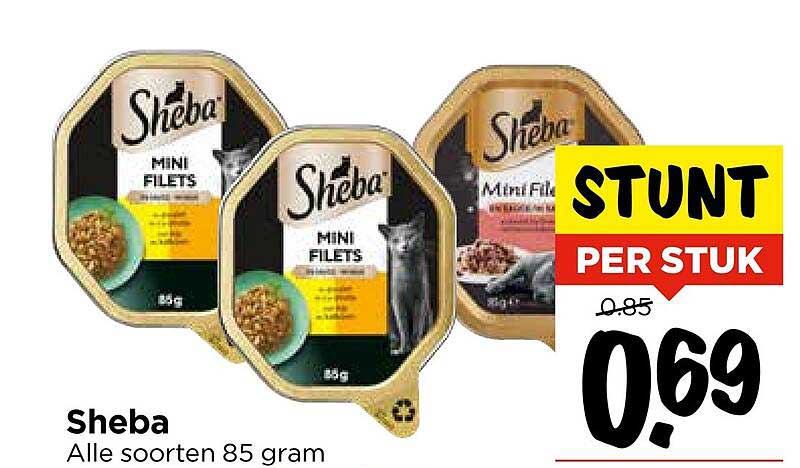 Sheba Mini Filets Aanbieding bij Vomar - FolderFeest.nl