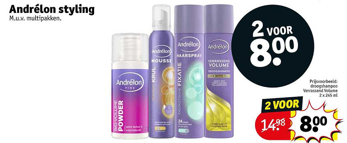 Andrélon Styling aanbieding bij Kruidvat