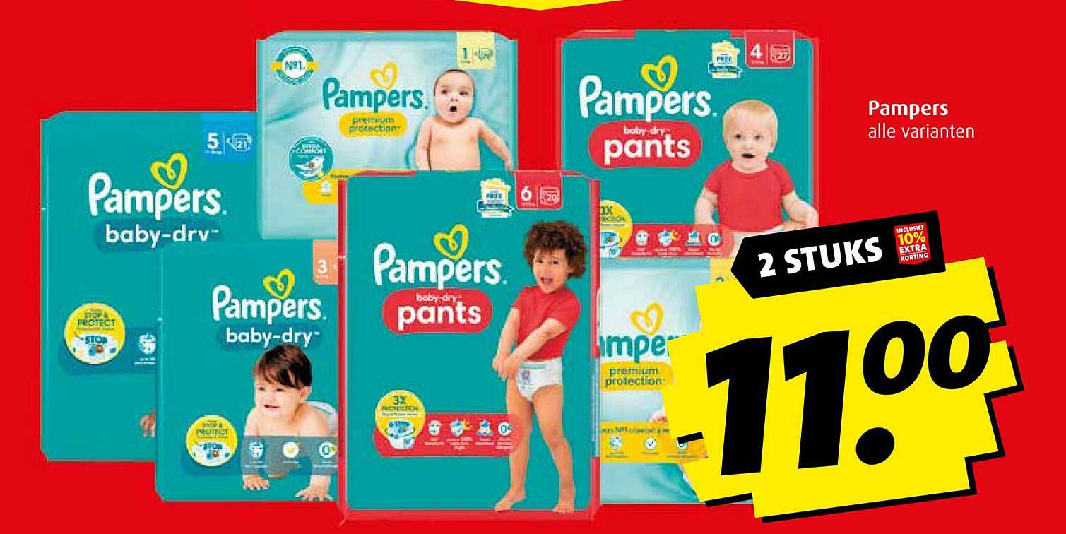 Pampers Alle Varianten Aanbieding bij Boni - FolderFeest.nl