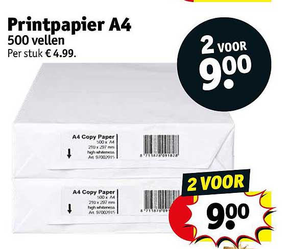 Printpapier A4 Aanbieding bij Kruidvat - FolderFeest.nl