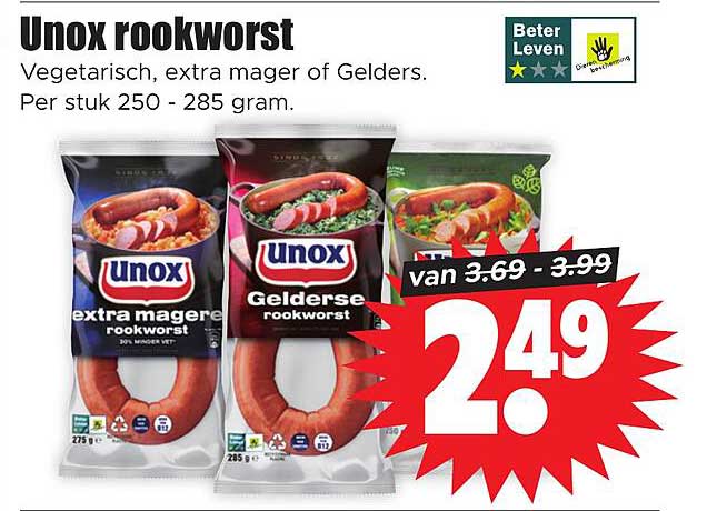 Unox Rookworst aanbieding bij Dirk