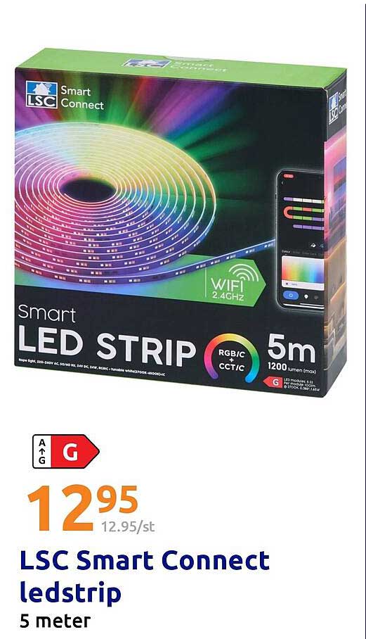 Lsc Smart Connect Ledstrip 5 Meter Aanbieding bij Action - FolderFeest.nl