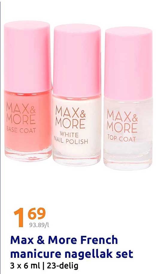 Max & More French Manicure Nagellak Set Aanbieding bij Action ...