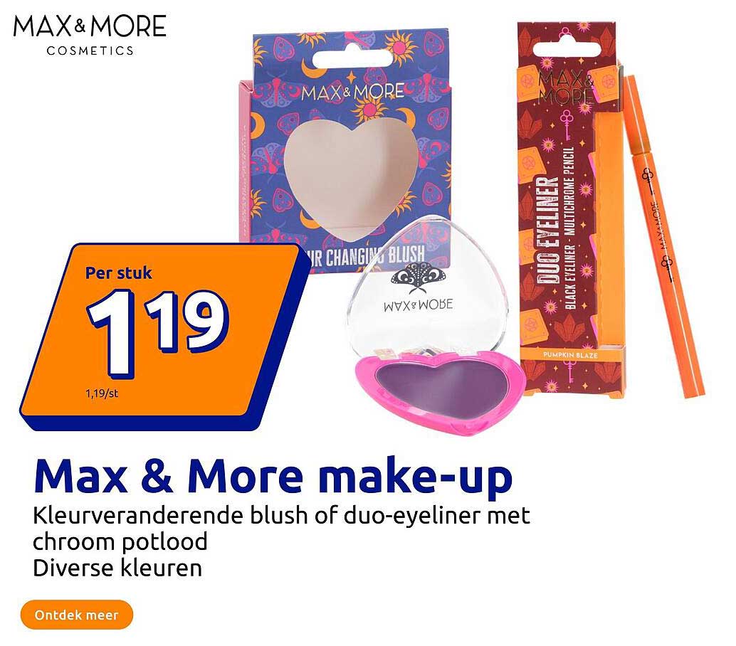 Max & More Make-Up Aanbieding bij Action - FolderFeest.nl