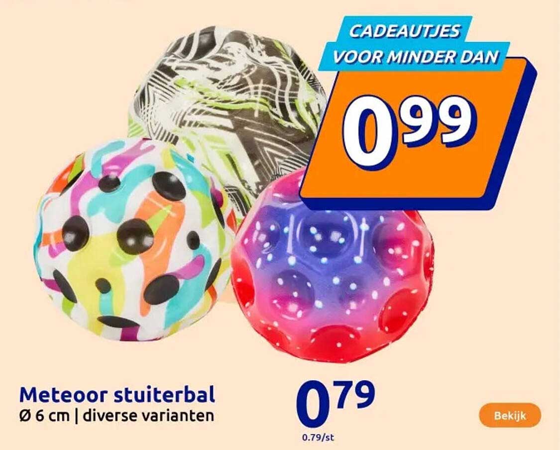 Meteoor Stuiterbal Aanbieding bij Action - FolderFeest.nl