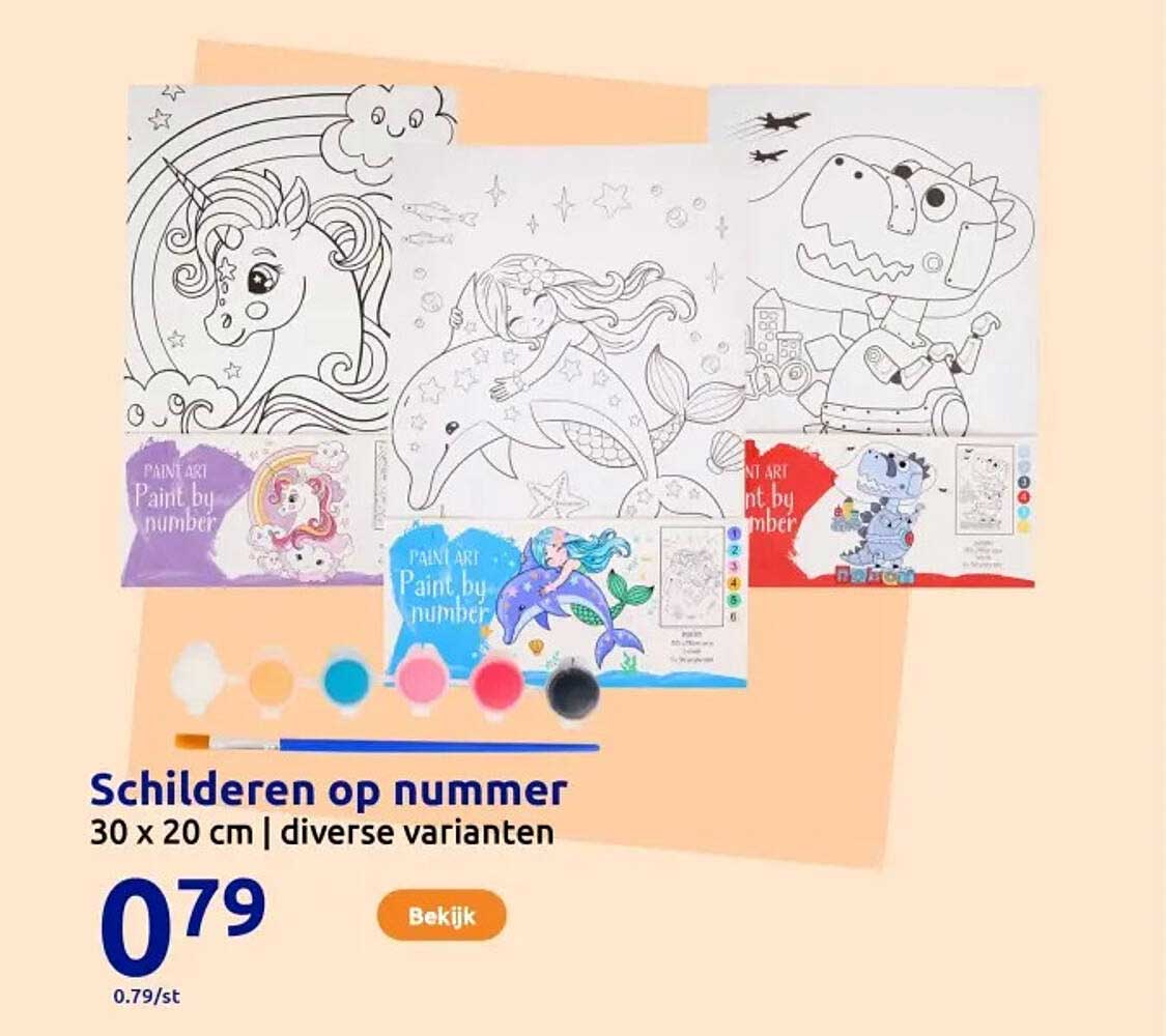 Schilderen Op Nummer Aanbieding bij Action - FolderFeest.nl