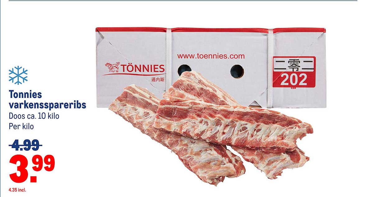 Tonnies Varkensspareribs Aanbieding bij Makro - FolderFeest.nl