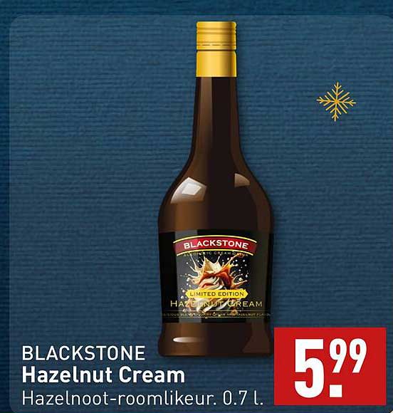 Blackstone Hazelnoot Cream aanbieding bij ALDI