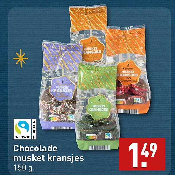 Chocolade Musket Kransjes Aanbieding bij ALDI - FolderFeest.nl