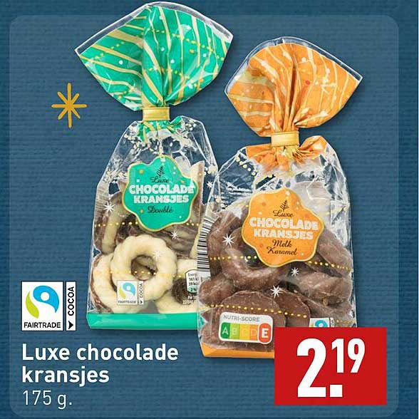 Luxe Chocolade Kransjes aanbieding bij ALDI