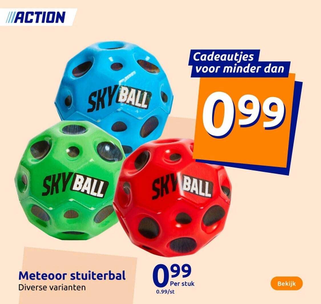 Meteor Stuiterbal Aanbieding bij Action - FolderFeest.nl