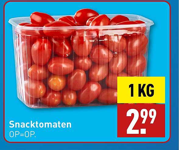 Snacktomaten aanbieding bij ALDI