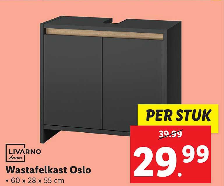 Wastafelkast Oslo aanbieding bij Lidl