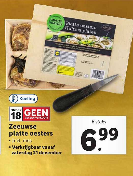 Zeeuwse Platte Oesters Aanbieding bij Lidl - FolderFeest.nl