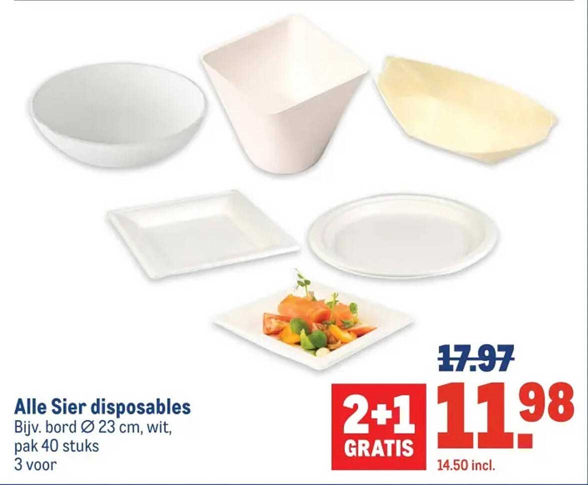 Alle Sier Disposables Aanbieding bij Makro - FolderFeest.nl