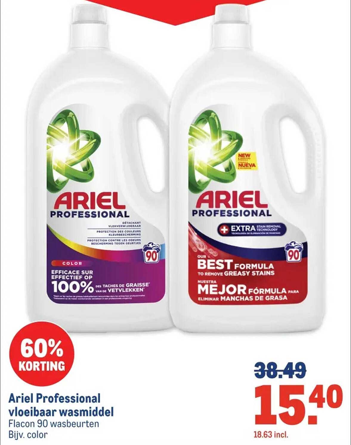 Ariel Professional Vloeibaar Wasmiddel Aanbieding bij Makro ...