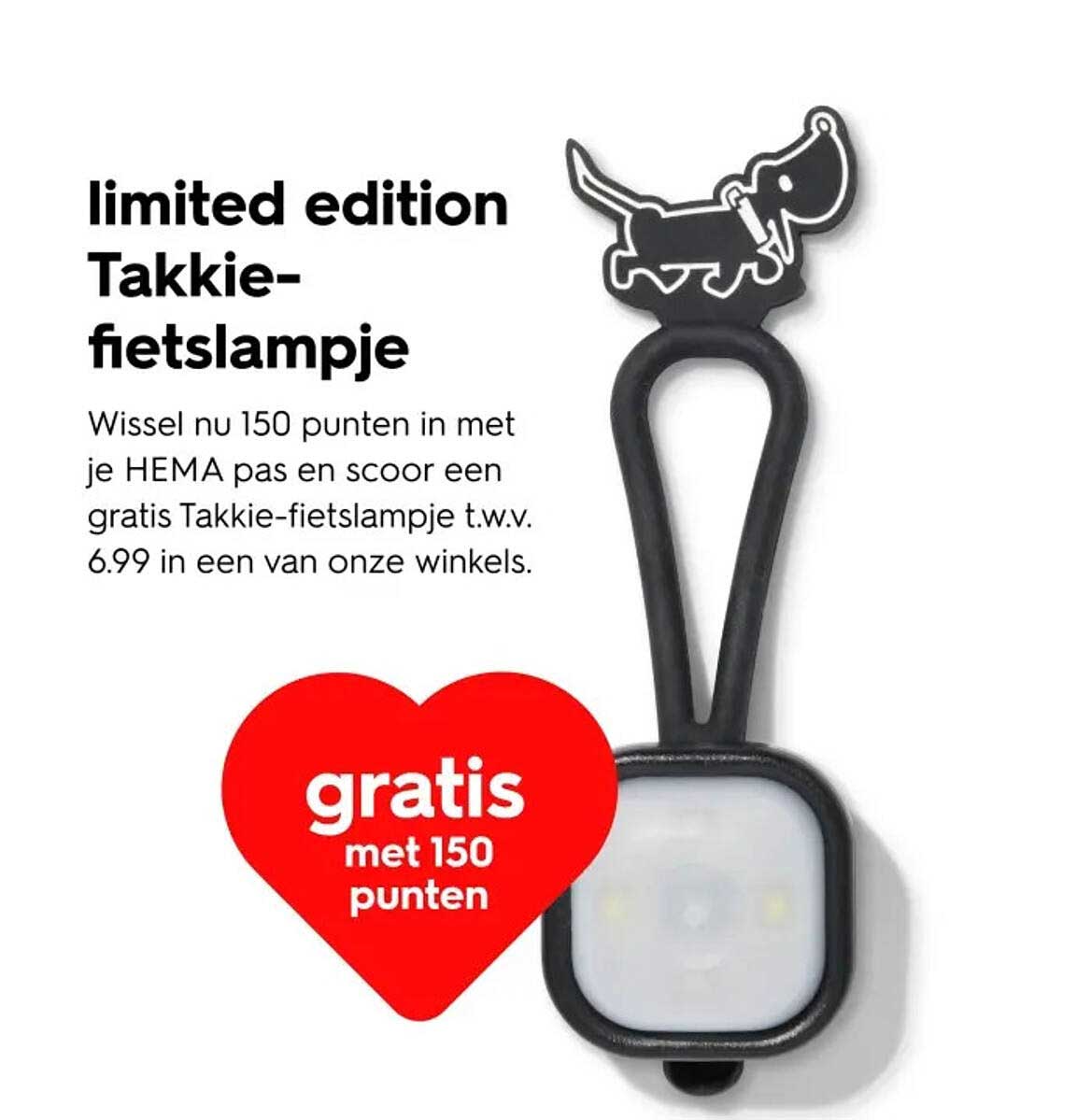 Limited Edition Takkie-Fietslampje Aanbieding bij HEMA - FolderFeest.nl