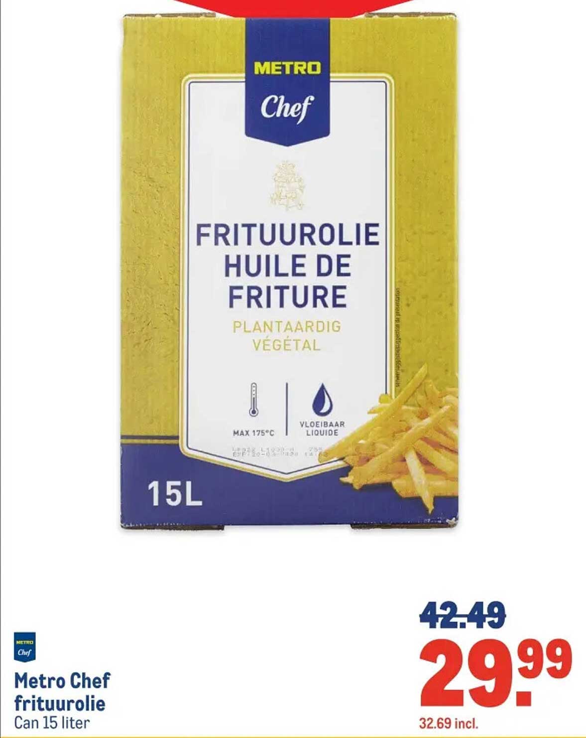 Metro Chef Friturolie Aanbieding bij Makro - FolderFeest.nl