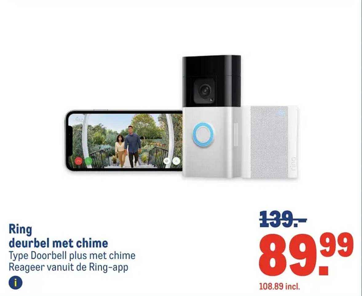 Ring Deurbel Met Chime Type Doorbell Plus Met Chime Reageer Vanuit De ...