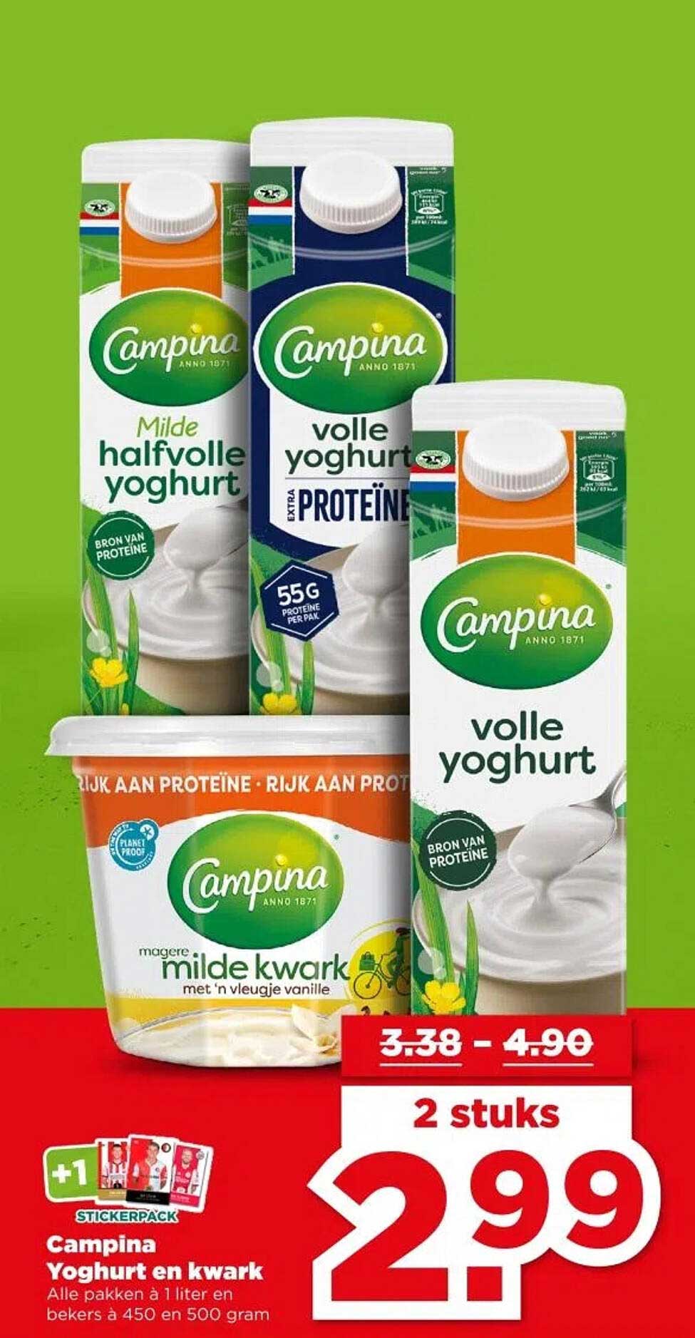 Campina Yoghurt En Kwark Aanbieding bij PLUS - FolderFeest.nl