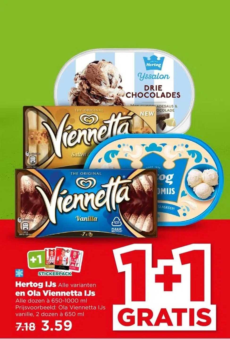 Hertog Ijs Alle Varianten En Ola Viennetta Ijs Aanbieding bij PLUS ...