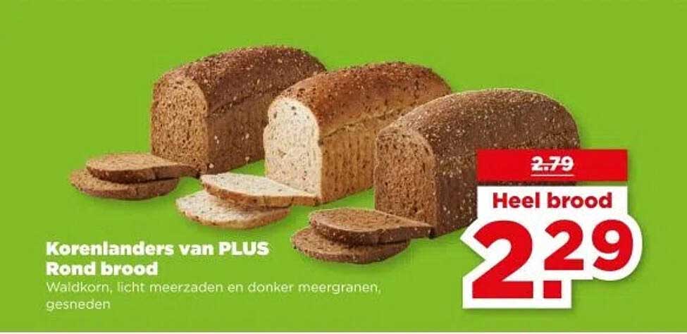 Korenlanders Van Plus Rond Brood Aanbieding bij PLUS - FolderFeest.nl
