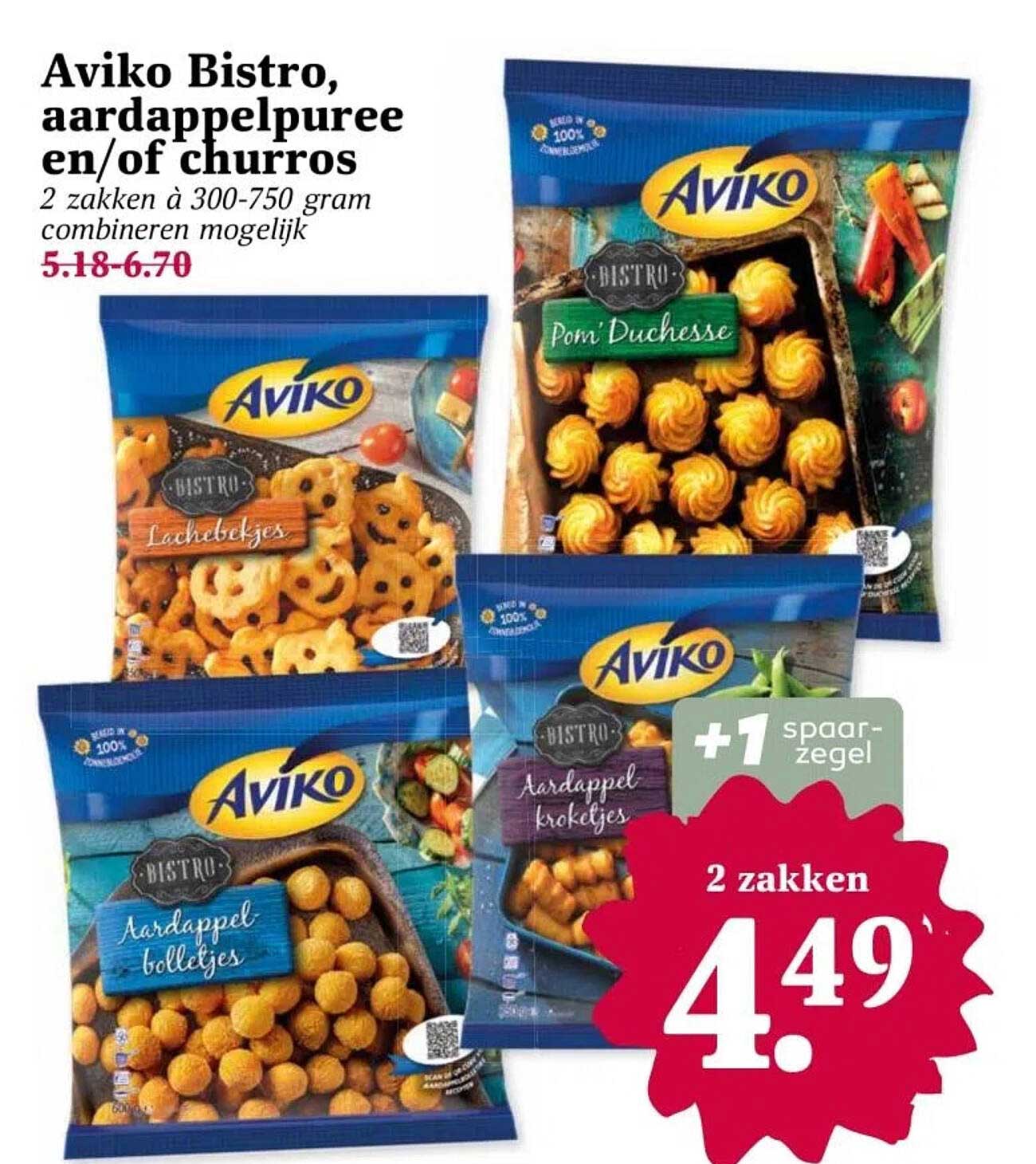 Aviko Bistro, Aardappelpuree En/Of Churros Aanbieding bij Boon's Markt ...
