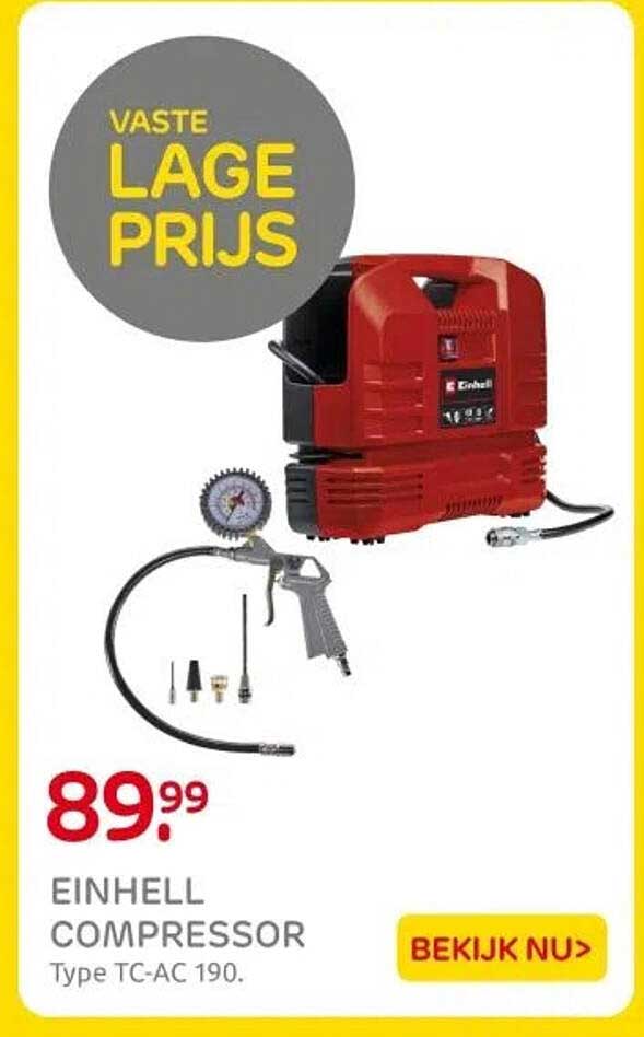 Einhell Compressor Type Tc-Ac 190. aanbieding bij Praxis