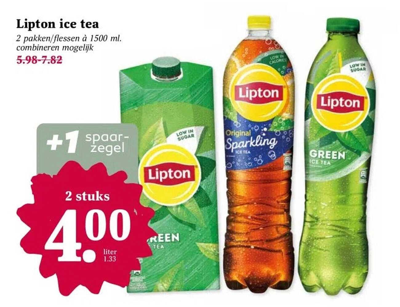 Lipton Ice Tea aanbieding bij Boon's Markt