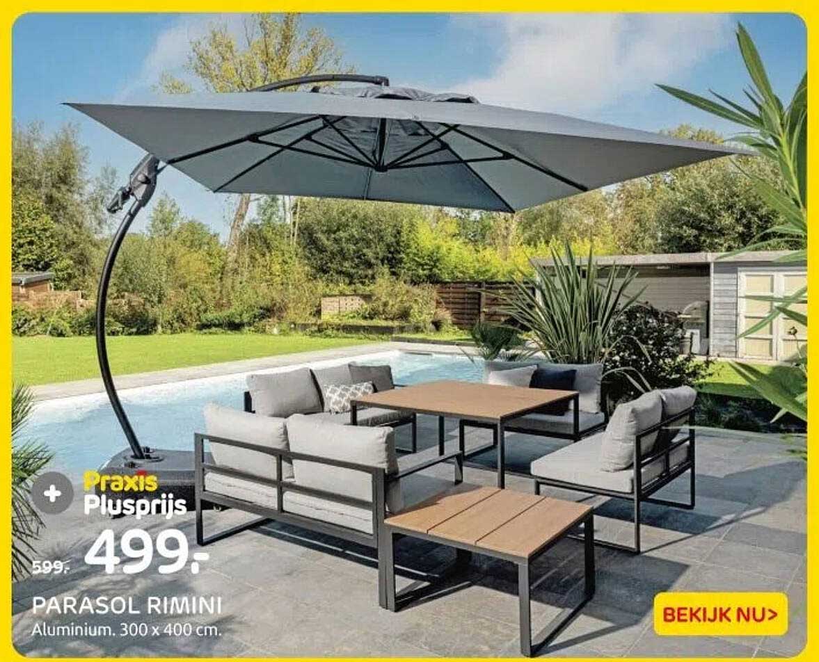 Parasol Rimini aanbieding bij Praxis