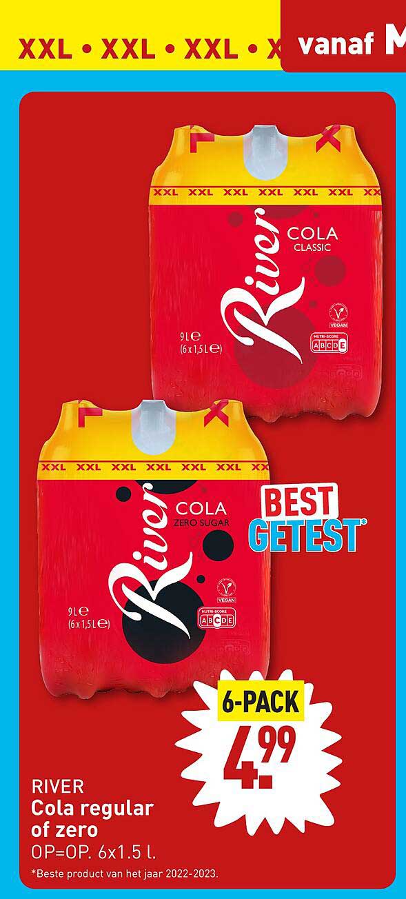 River Cola Regular Of Zero Aanbieding bij ALDI - FolderFeest.nl