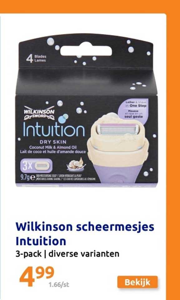 Wilkinson Scheermesjes Intuition Aanbieding bij Action - FolderFeest.nl