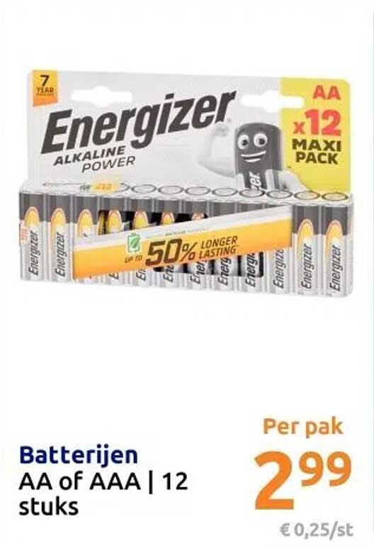 Batterijen Aa Of Aaa | 12 Stuks Aanbieding bij Action - FolderFeest.nl
