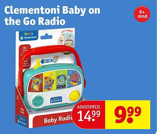 Clementoni Baby On The Go Radio aanbieding bij Kruidvat