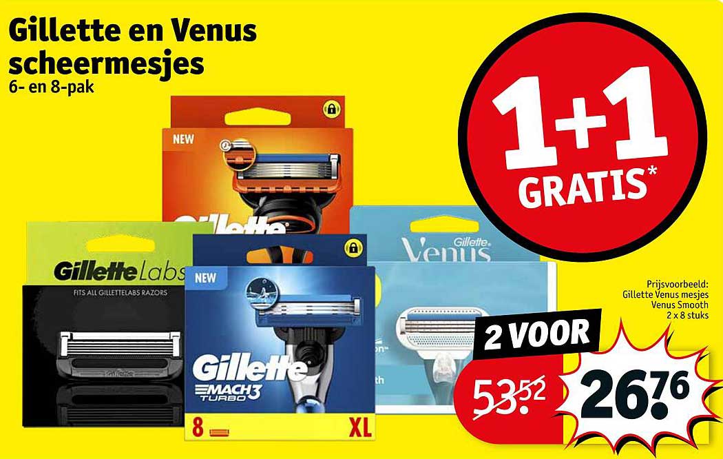 Gillette En Venus Scheermesjes aanbieding bij Kruidvat