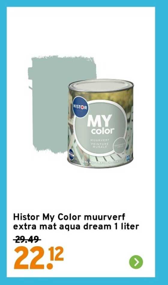 Histor My Color Muurverf Extra Mat Aqua Dream Aanbieding bij GAMMA ...