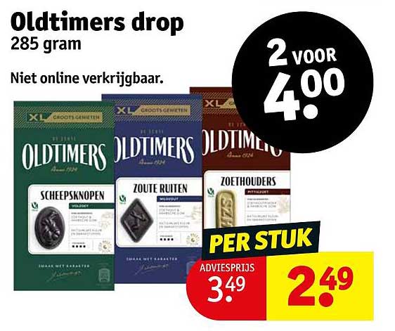 Oldtimers Drop Aanbieding bij Kruidvat - FolderFeest.nl