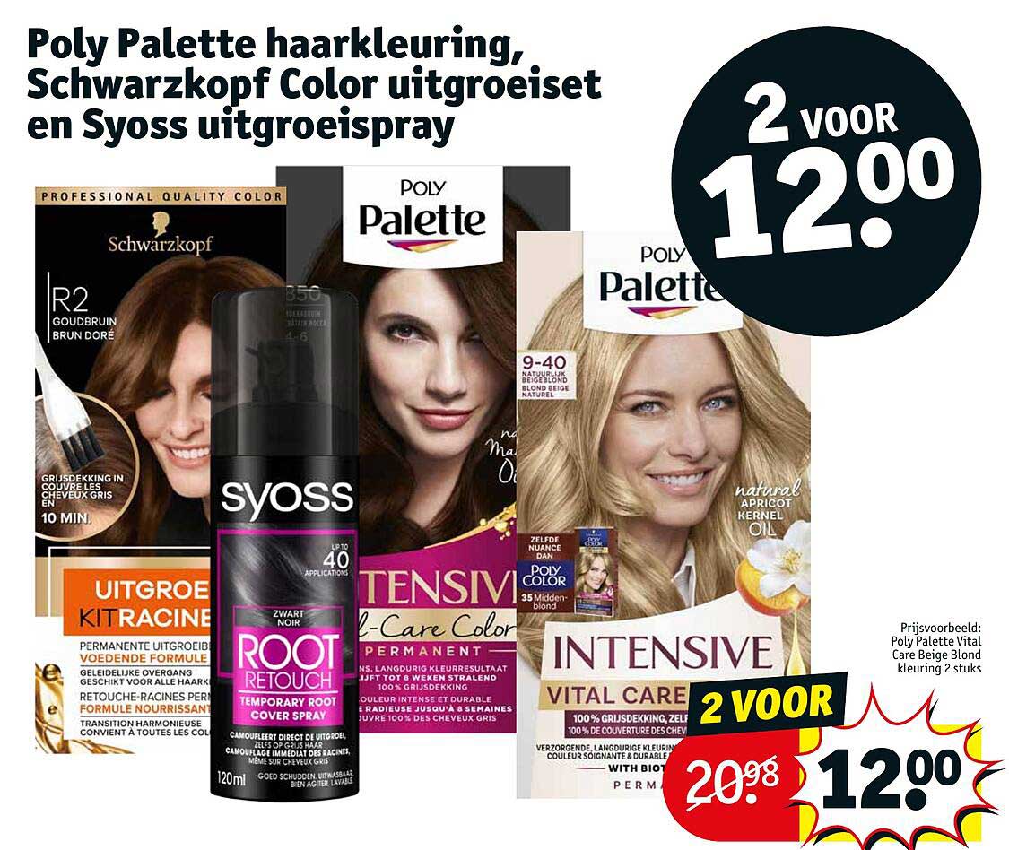 Poly Palette Haarkleuring, Schwarzkopf Color Uitgroeiset En Syoss ...