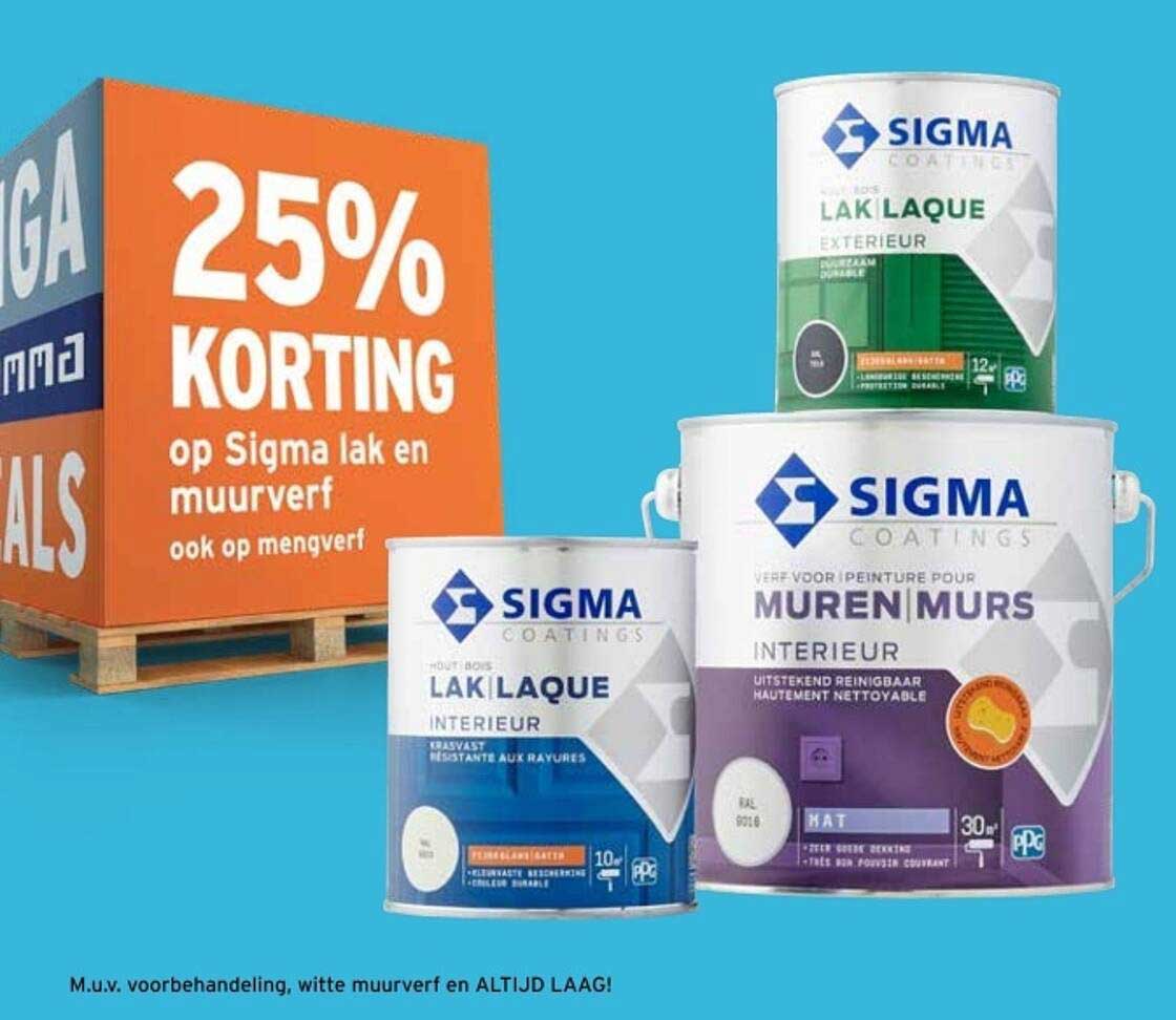 Sigma Lak En Muurverf Aanbieding bij GAMMA - FolderFeest.nl