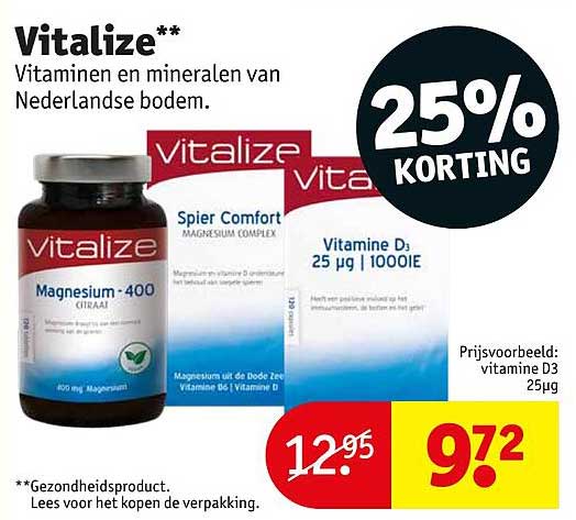 Vitalize aanbieding bij Kruidvat
