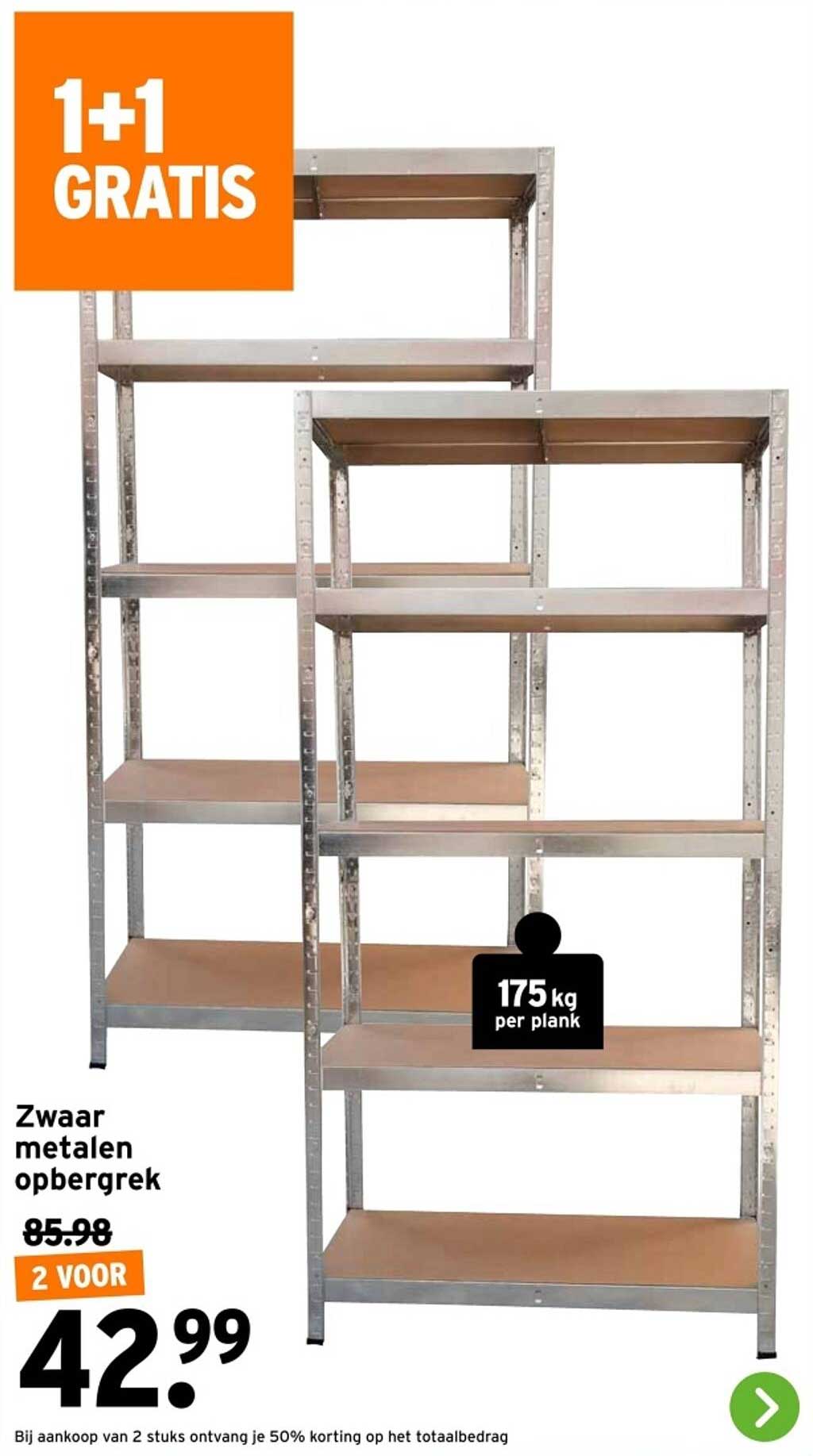 Zwaar Metalen Opbergrek aanbieding bij GAMMA