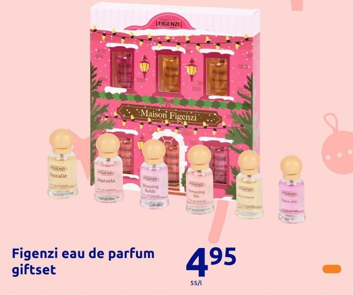Figenzi Eau De Parfum Giftset Aanbieding bij Action - FolderFeest.nl