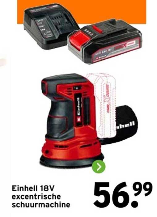 Einhell 18V Excentrische Schuurmachine aanbieding bij GAMMA