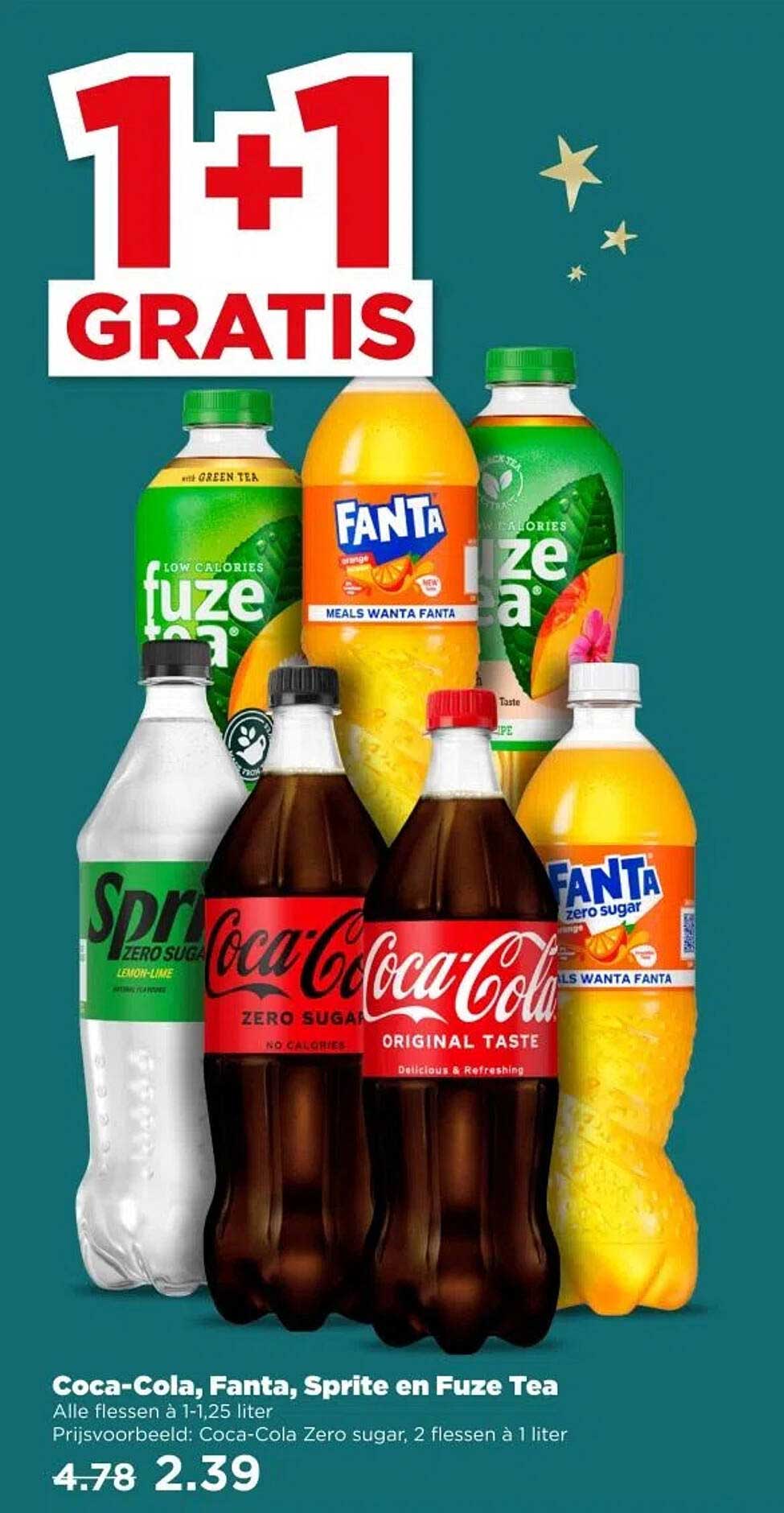 Coca-Cola, Fanta, Sprite En Fuze Tea Aanbieding bij PLUS - FolderFeest.nl