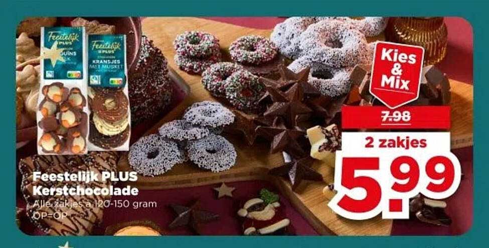 Feestlijk Plus Kerstchocolade Aanbieding bij PLUS - FolderFeest.nl