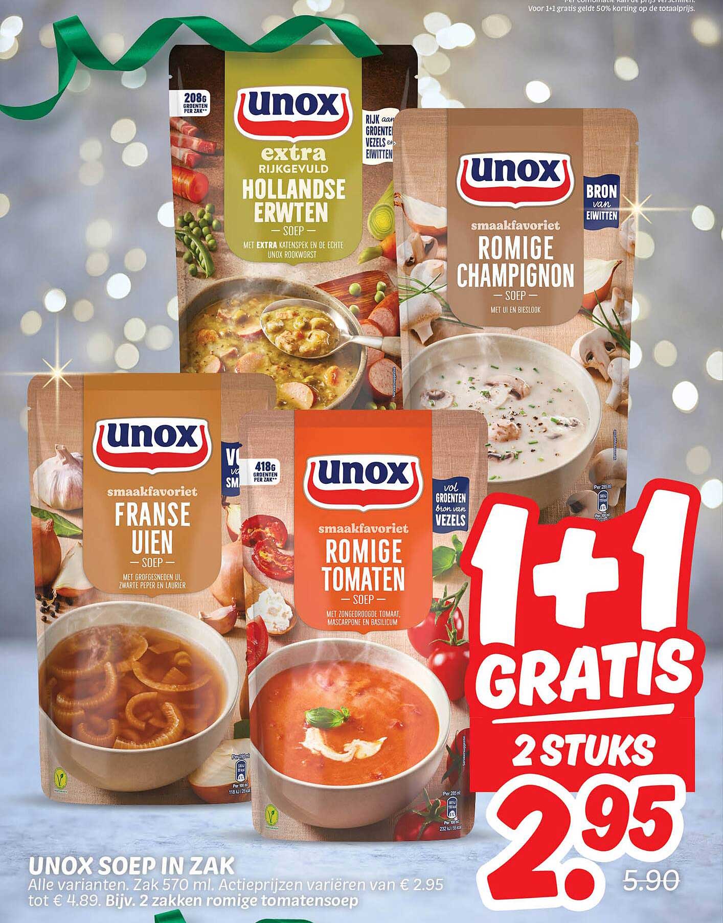 Unox Soep In Zak 1+1 Gratis Aanbieding bij Dekamarkt - FolderFeest.nl